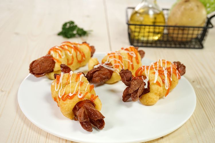 Sosis Bungkus Sus Kentang Keju, Ide Bekal Seru Tengah Minggu - Kanya.ID