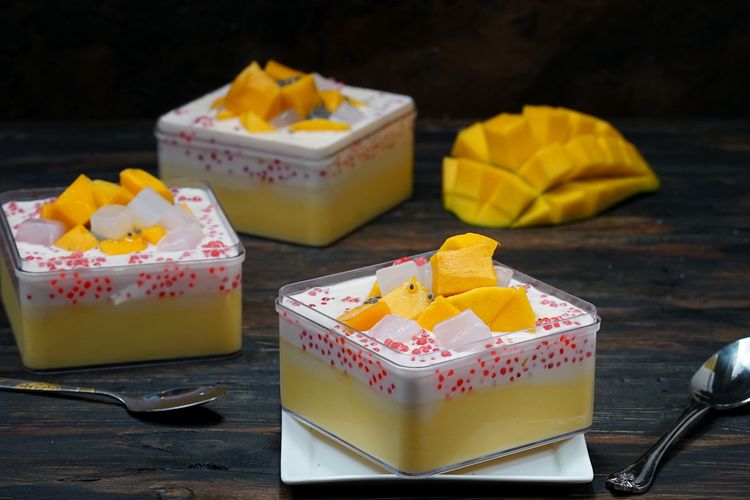Segarnya Mango Silky Sagoo Pudding, Begini Cara Buatnya